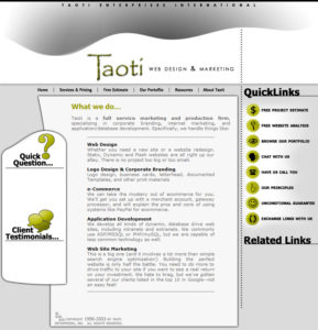 A History of Taoti Creative’s Websites - Taoti Creative